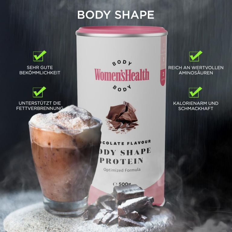 Womens Health Body Shape Protein, čokoládový, 500 g | Kokiskashop.cz
